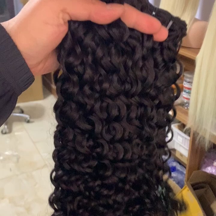 Black Women Natural Looking Afro Kinky Curly 4a 4b 4c Human Hair Weave ...