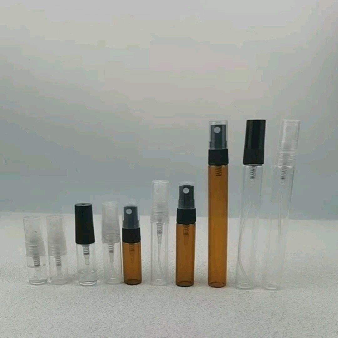 Transparent Amber Clear Glass Mini Sample Size Perfume Mist Spray ...