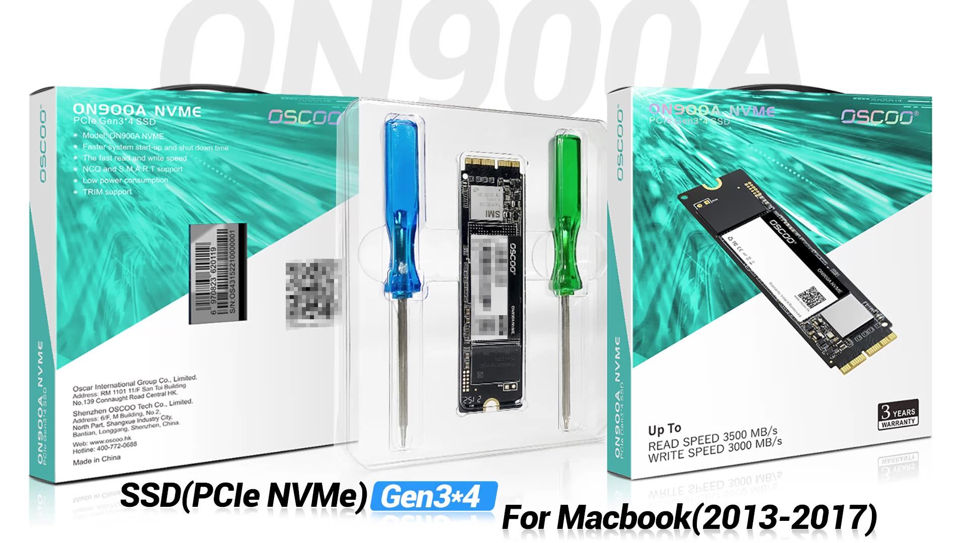 Oscoo Ssd M2 Nvme Für Macbook Air A1465 A1466 M.2 Festplatten Für Mac ...