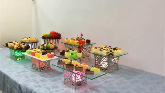 Cafeteria Equipment Modern Glass Top Buffet Elevation Riser Server Food ...