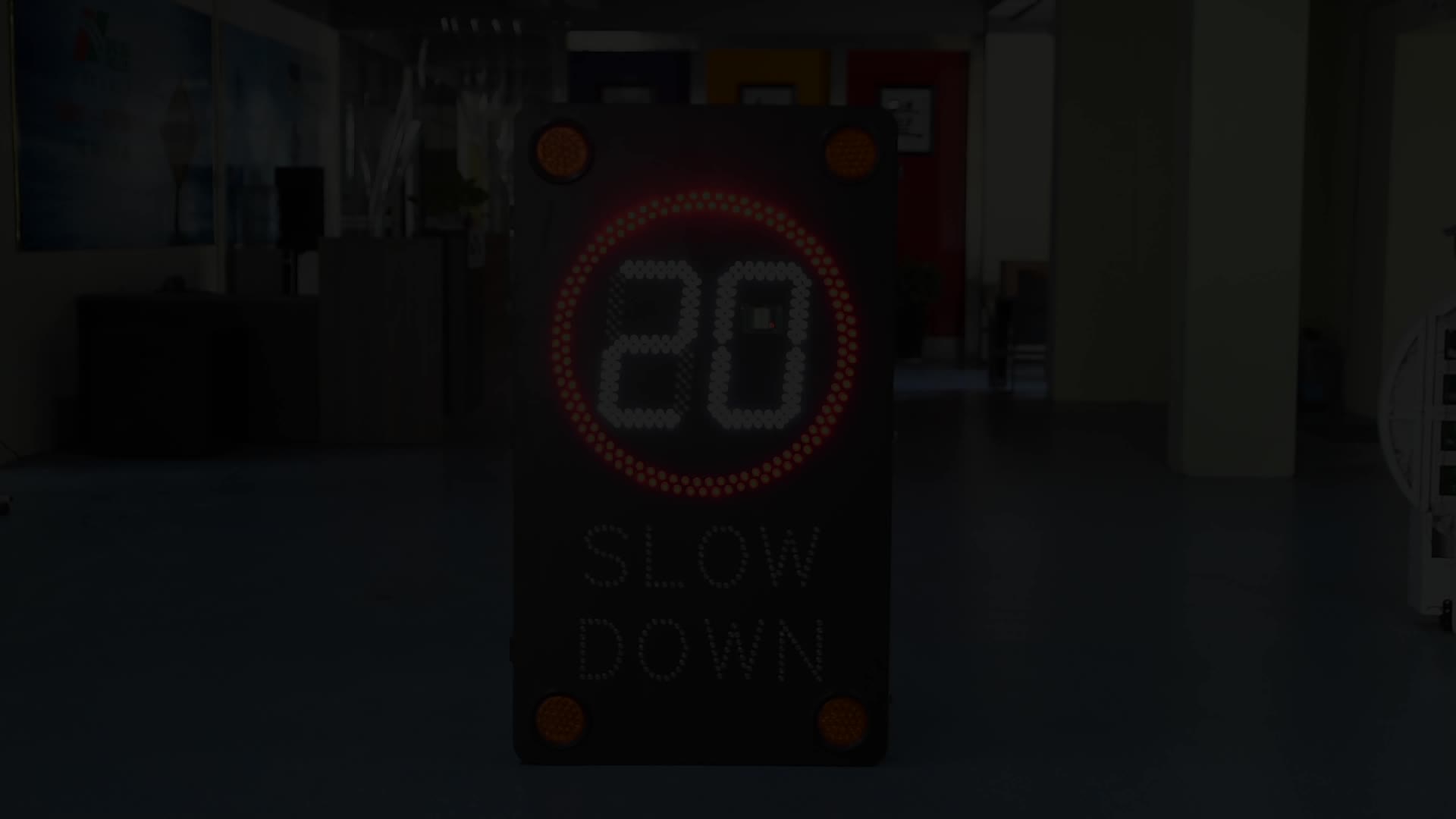 Solar Radar Detective Speed Warning Sign Led Slow Down Flashing Display Traffic Vehicle ...