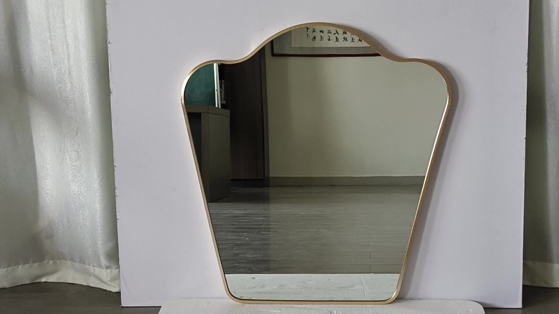 Custom Modern Large Asymmetrical Metal Framed Big Irregular Shape Wall ...