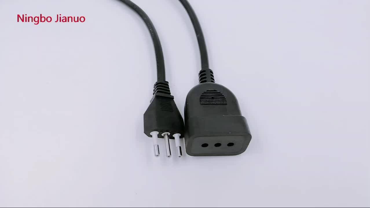 3 Pin Eu Power Cord Plug Italy Standard - Buy Eu Power Cord,Italian ...