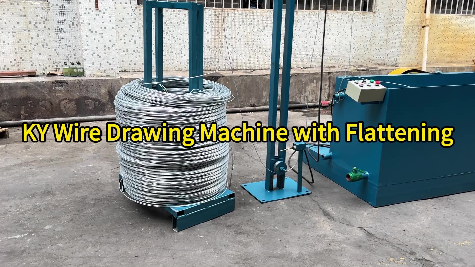 Galvanized Iron Staple Wire Drawing Flattening Machine For 8010 1010j ...