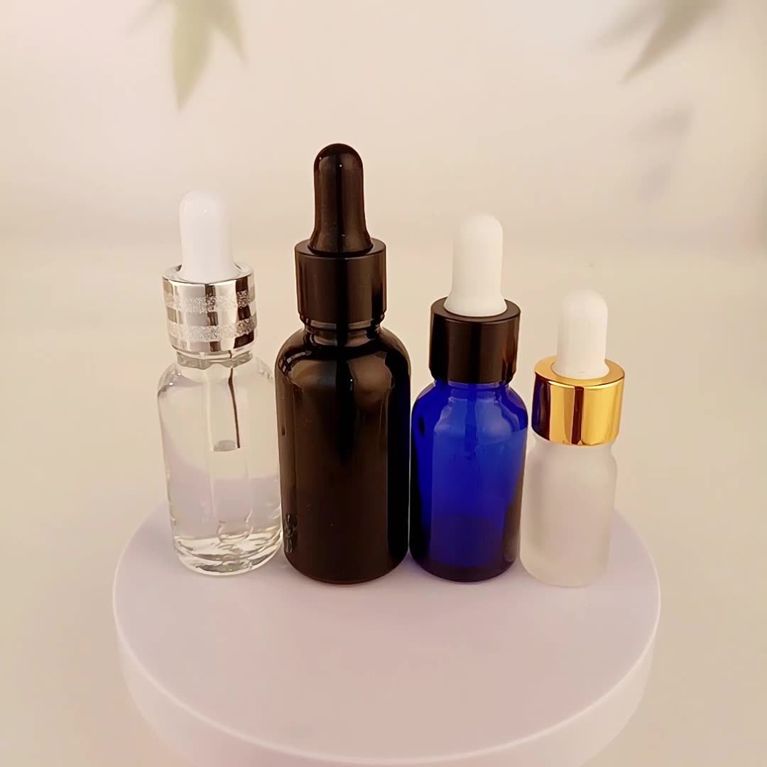 Customized Drop Bottle Essential Oil Packaging Clear Amber Plastic ...