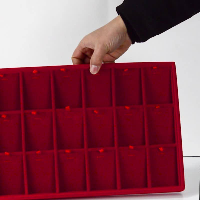 Custom Luxury Velvet Stackable Jewelry Display Tray - Buy Jewelry Tray ...