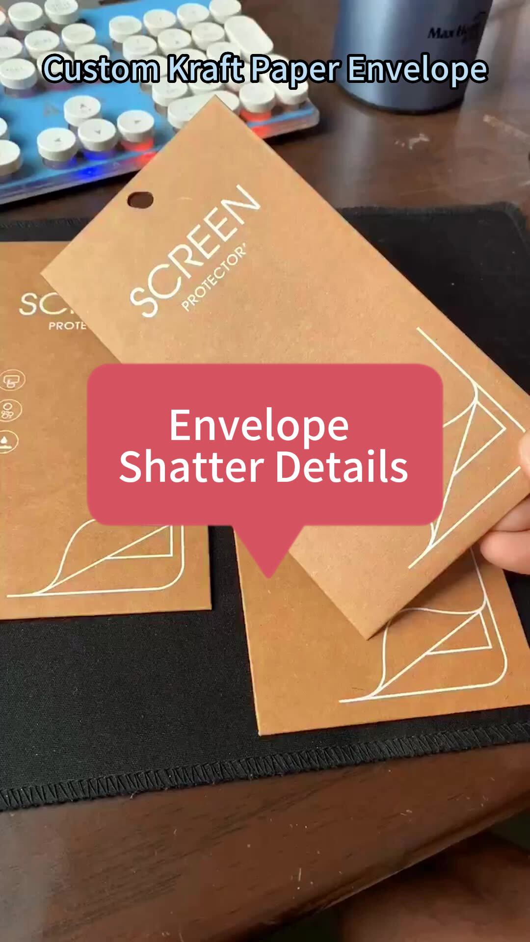 Custom Eco Friendly Chocolate Bar Envelope Paper Packaging Folding ...