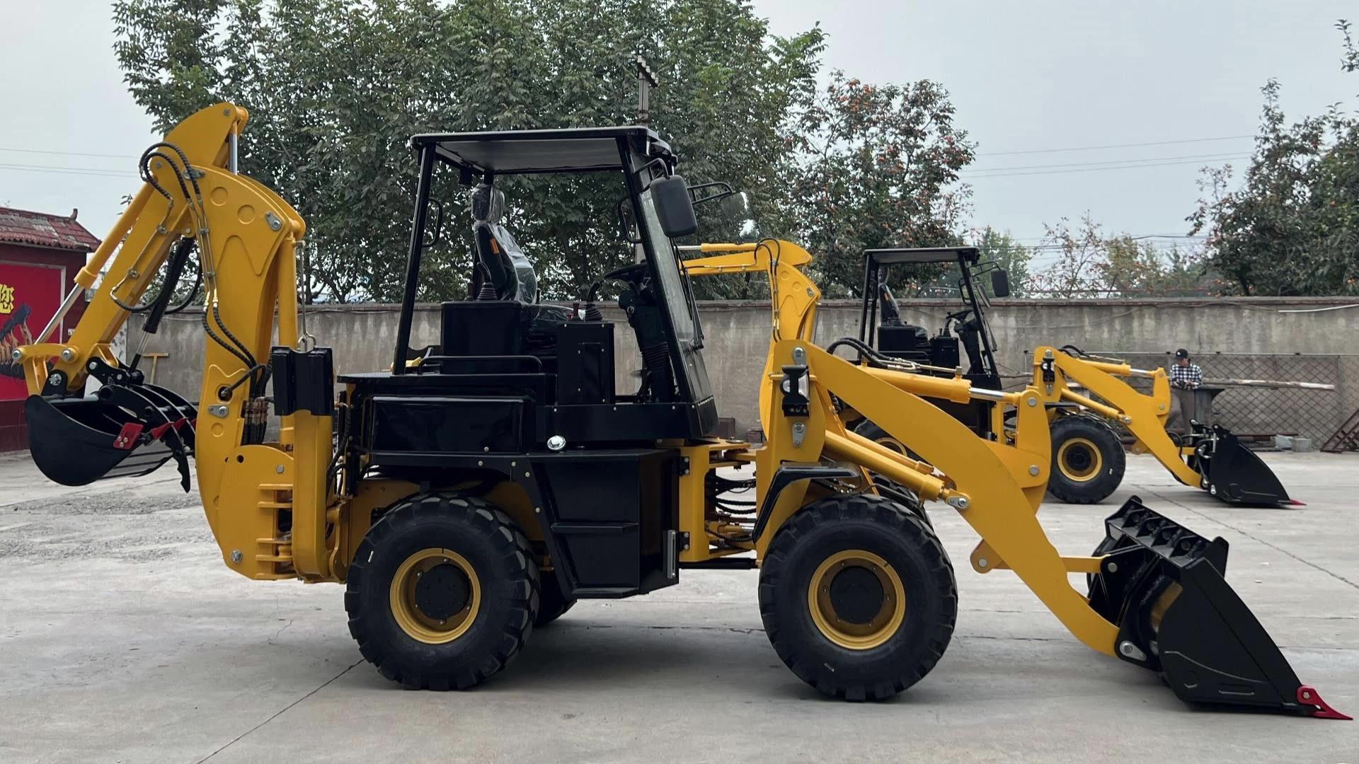 Multifunctional Telescopic Boom Towable Backhoe And Bulldozer Small ...