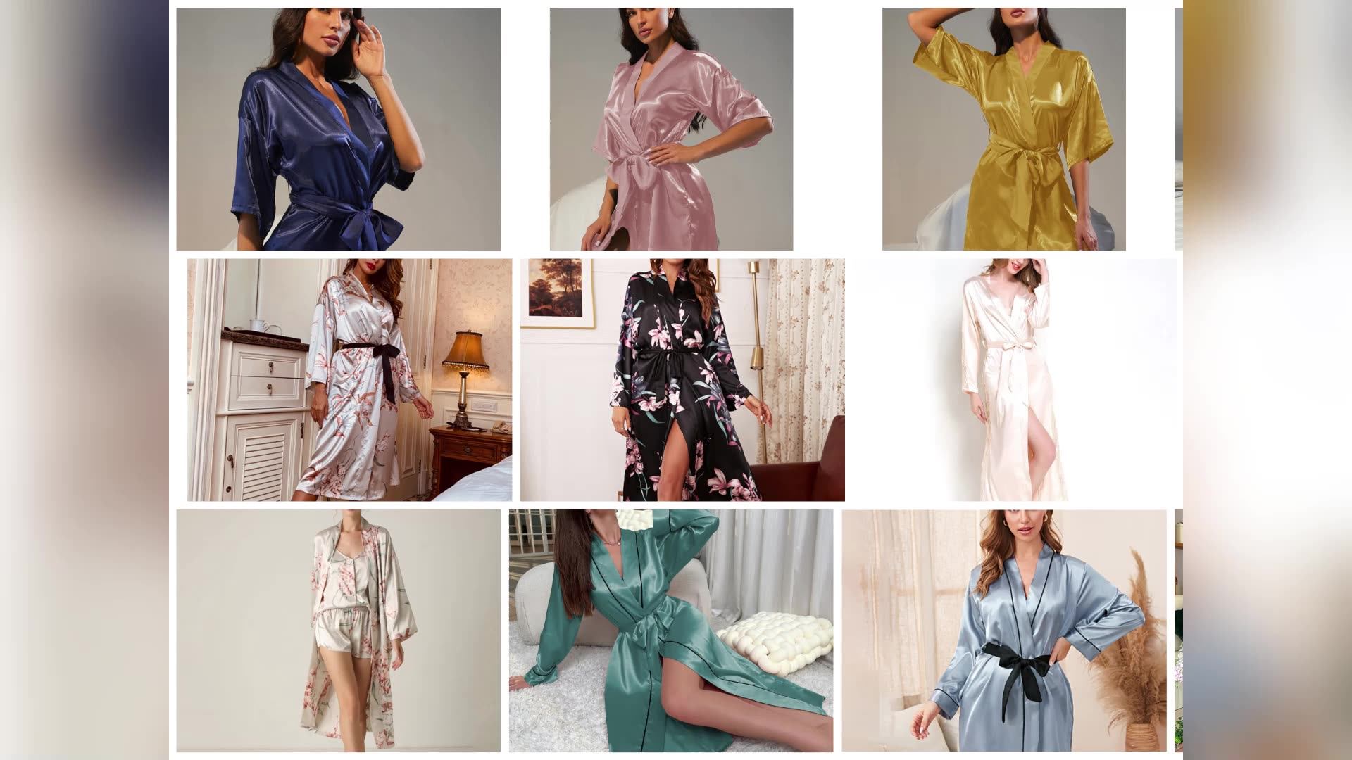 Wholesale Skin-friendly Lace Satin 2pcs Luxury Silk Robe Sleepwear ...