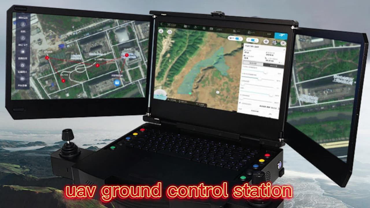 Uav Ground Control Station Three-screen Ground Station 15km 5g 16g Core ...