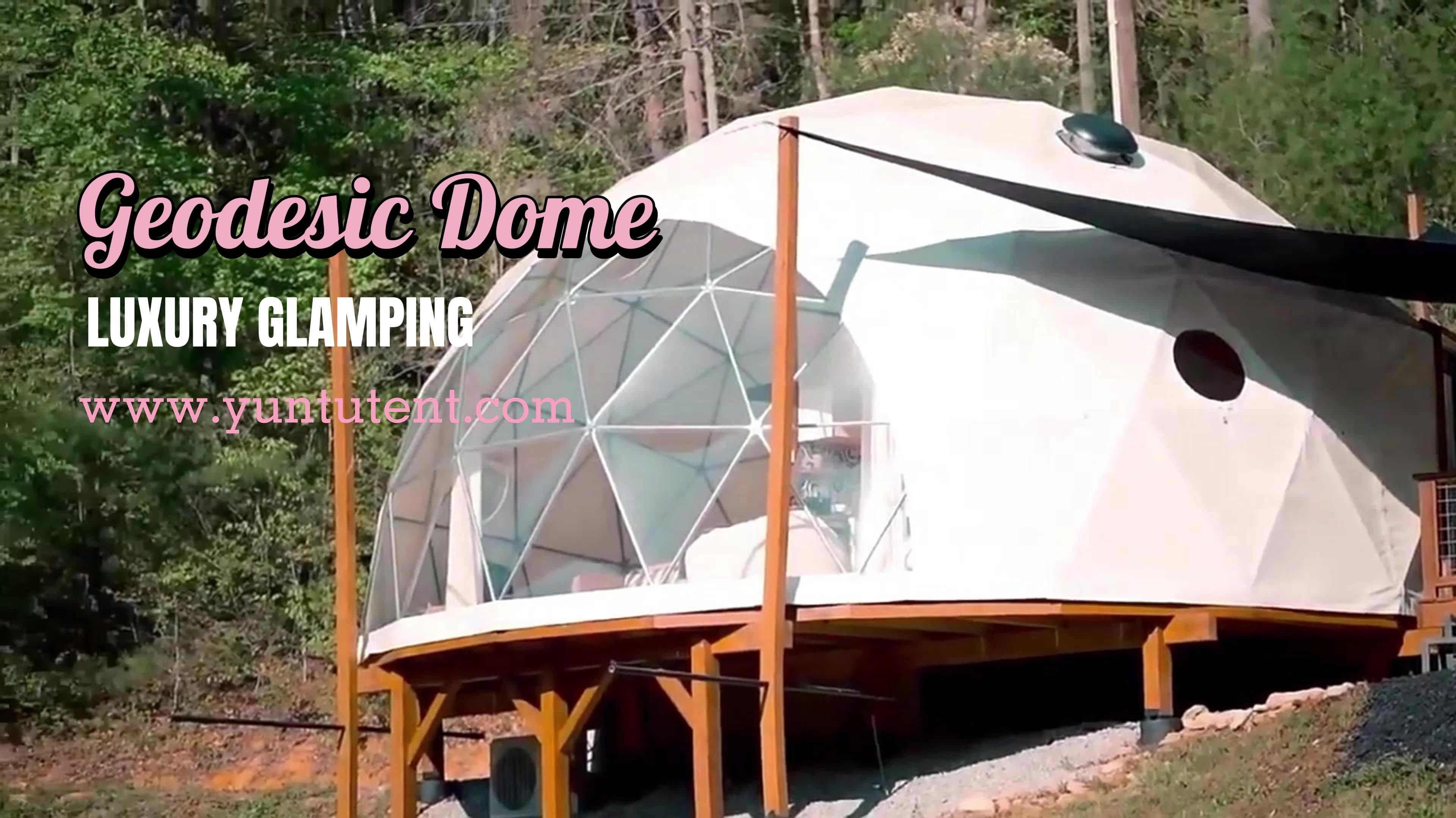 Luxury Hotel Resort Glamping Geodesic Dome Tent Kit Prefab House For ...