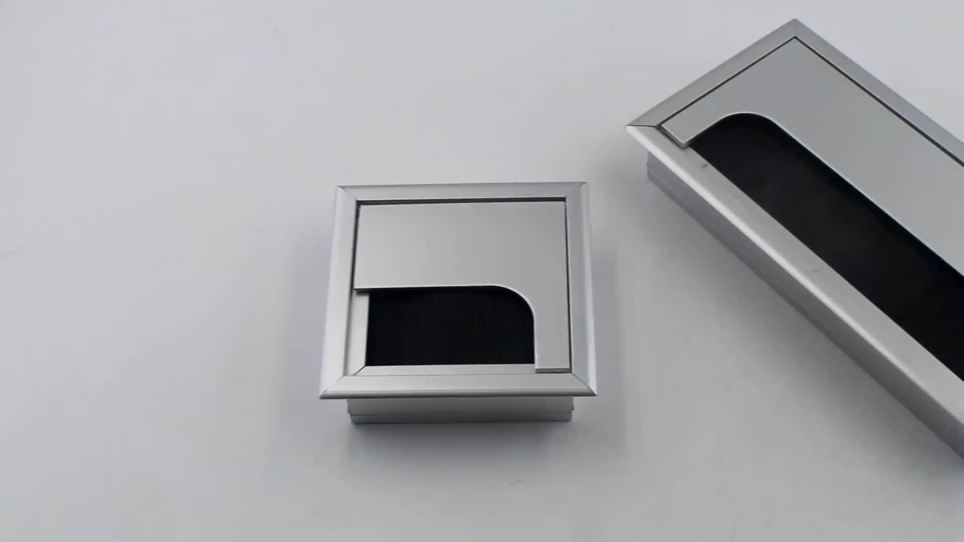 160mm Length Metal Rectangle Wire Cable Grommet Hole Cover Cable ...