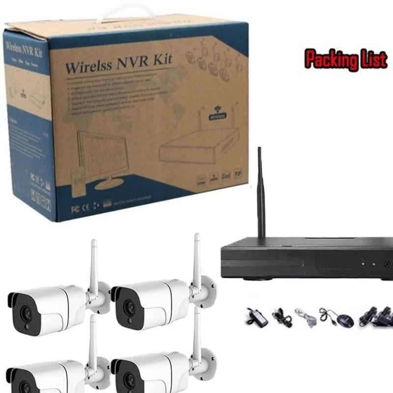 H.265 4ch Nvr Kit Wifi 1080p Cctv Ip Camera Security Camera System ...