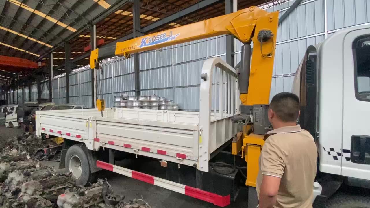 Japan Elf Cargo Truck Mounted Crane Straight Boom 2/3.2 Tons Isuzus ...