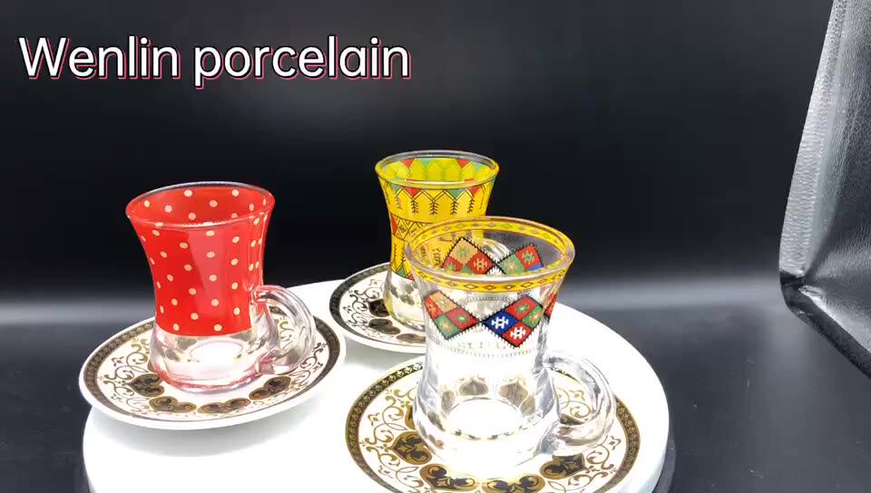 Unique Arabic Design Factory Price For 24pcs 36pcs Glass Tea Cup Set ...