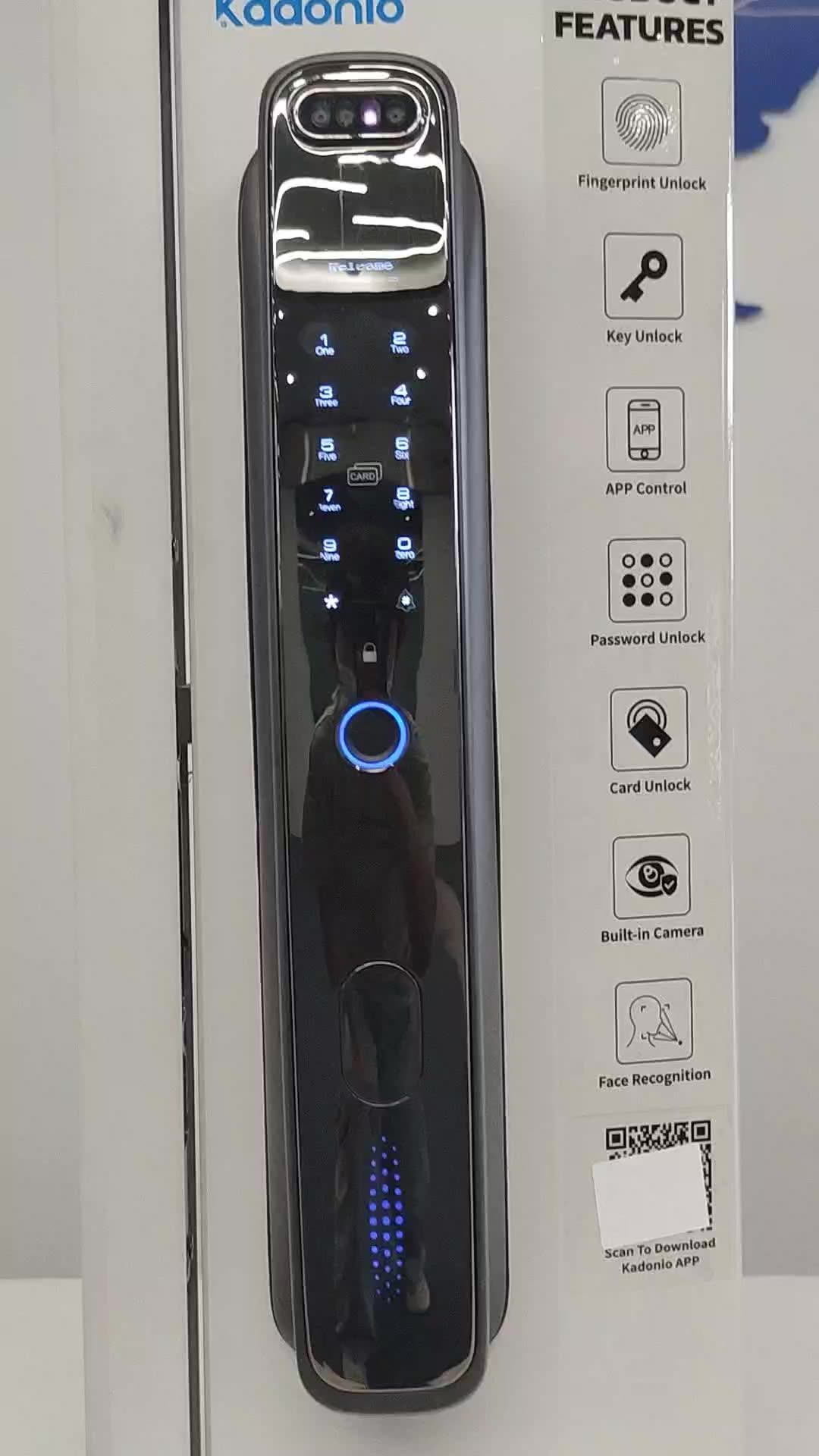 Kadonio Electronic Deadbolt Security 6068 Mortise Face Recognition ...