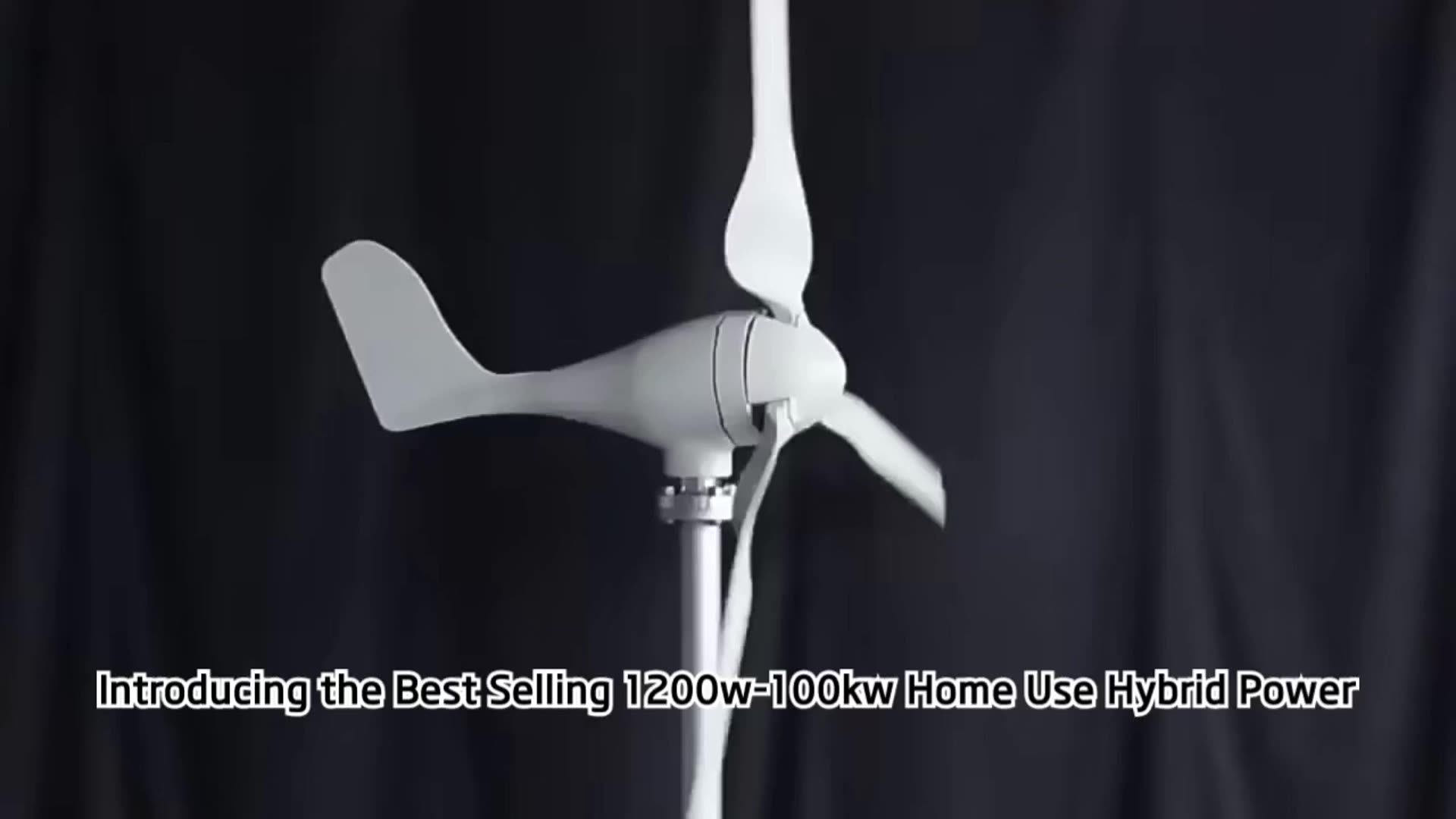 Horizontal 12v/48v/240v 1000w/5000w/10kw/3000w Mini Wind Turbine ...