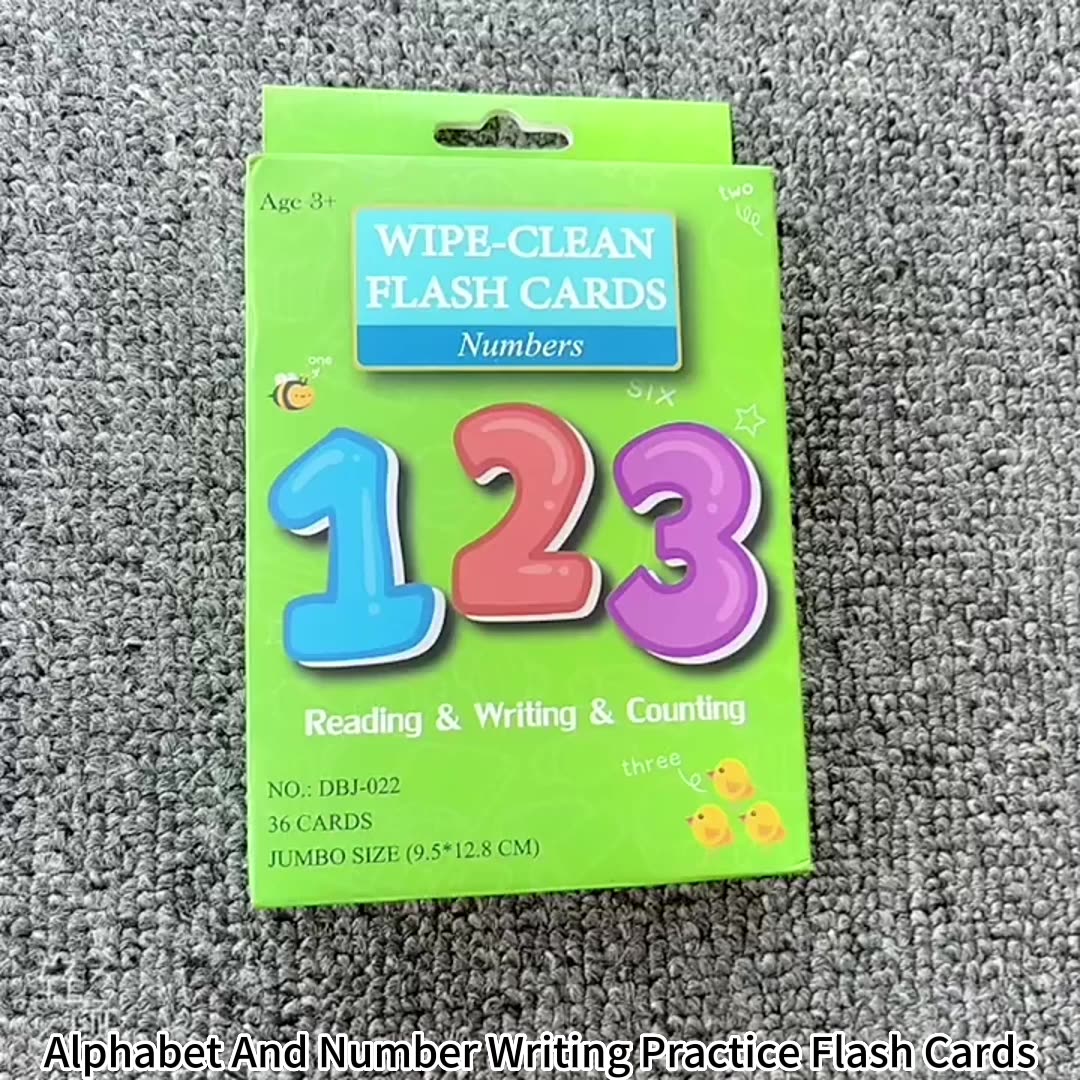 Alphabet And Number Writing Practice Flash Cards With Erasable Pen ...