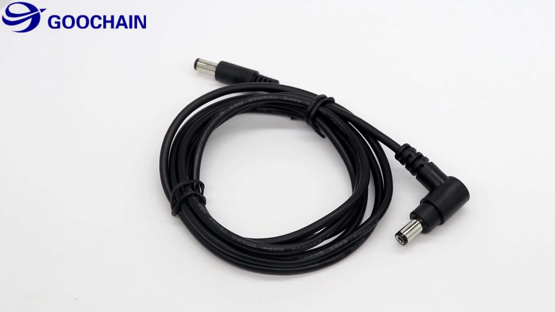5v 12v Dc 5521 Male To 90 Degree Right Angle 5v 12v Dc Power Cord Cable ...