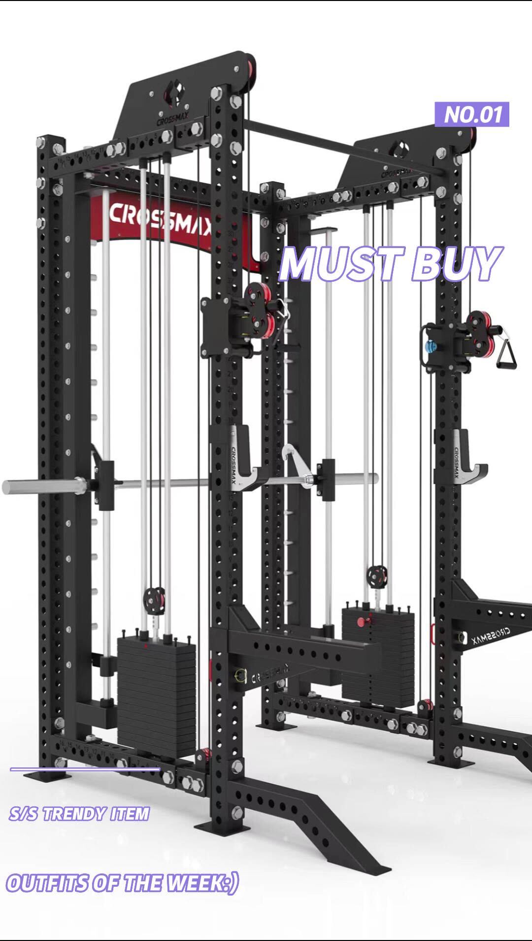 Wholesale Cable Crossover Machine With Weight Stack Gym Smith Machine ...