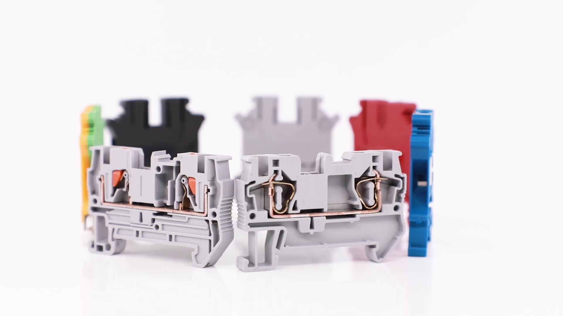 Suk-6jd Ground 6mm Terminal Block Din Rail Screw Clamp Terminal Block ...