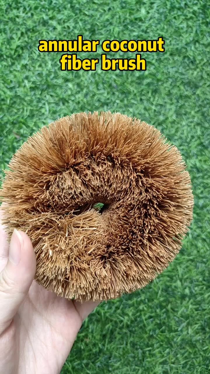 100%naturally Degradable Annulus Coconut Fiber Cleaning Dish Pot Brush ...
