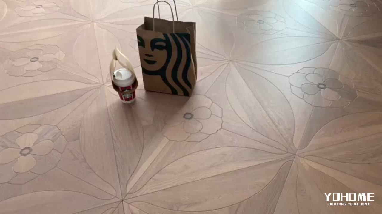 Unit Block Parquet Wood Flooring Metal Brass Inlay Wood Art Parquet ...