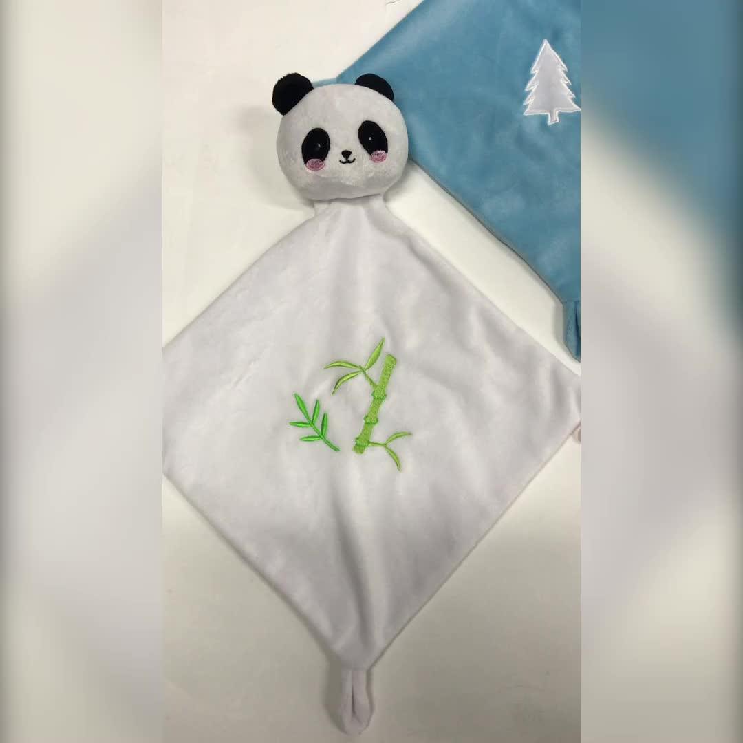 Super Soft Flannel Fleece Animal Plush Toddler Toys Embroidery Mink ...