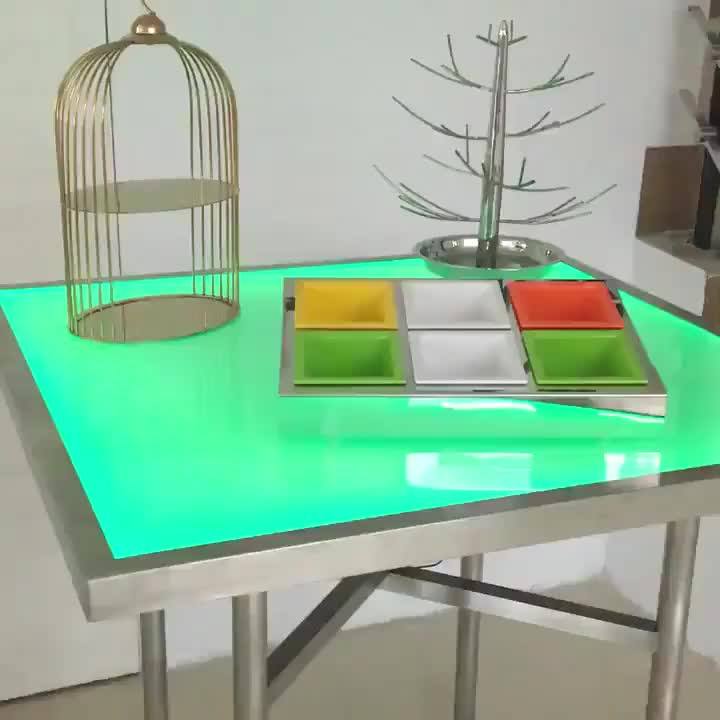 Okey Led Light Folding Table Top Rectangle Buffet Decoration Buffet ...