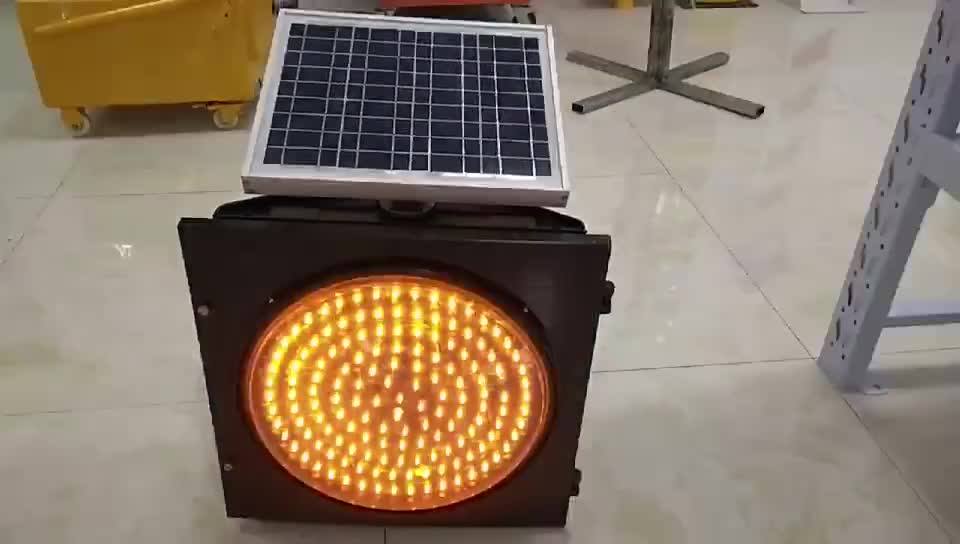 300mm Solar Amber Flashing Light Traffic Warning Light - Buy Solar ...