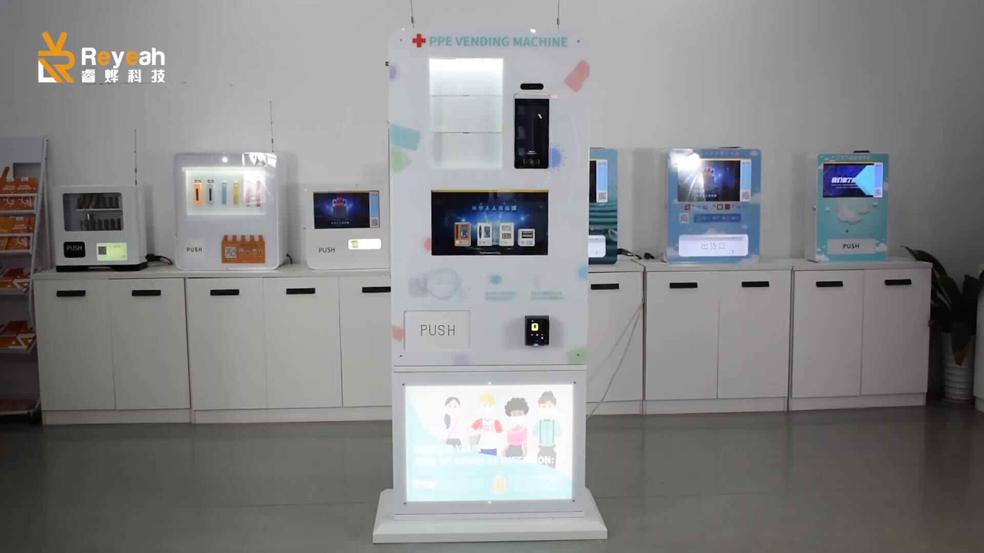 Large Stand Vending Machine Contactless Vending Ppe Products Vending ...