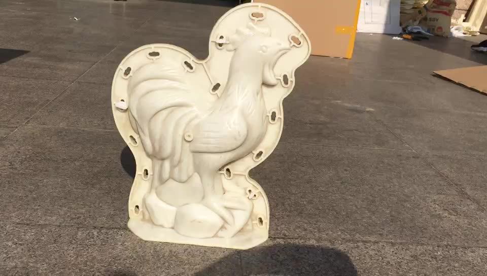 Big Cement Concrete Decoration Statues Plastic Rooster Mold For Sale ...