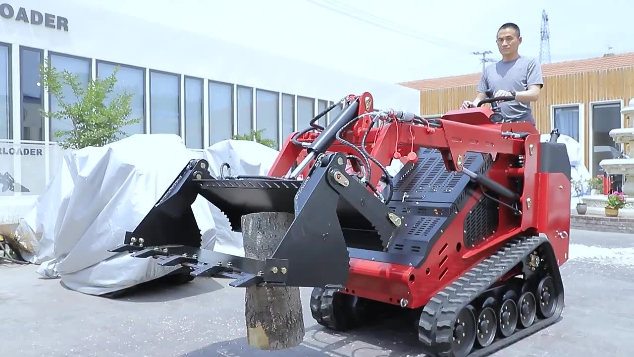 25hp Diesel Power 1000lbs Capacity Walk Behind Crawler Mini Skid Steer ...