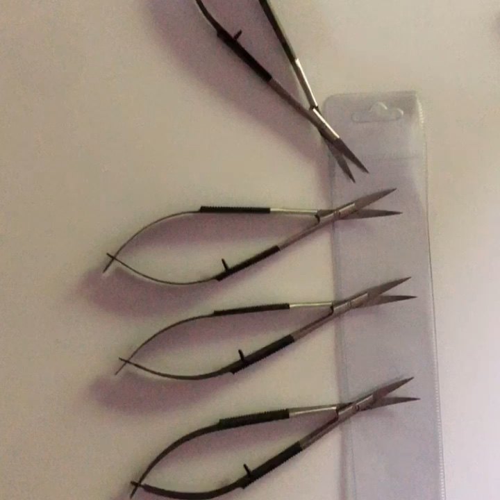 German Stainless Steel Spring Scissors Tungsten Carbide Micro Action ...