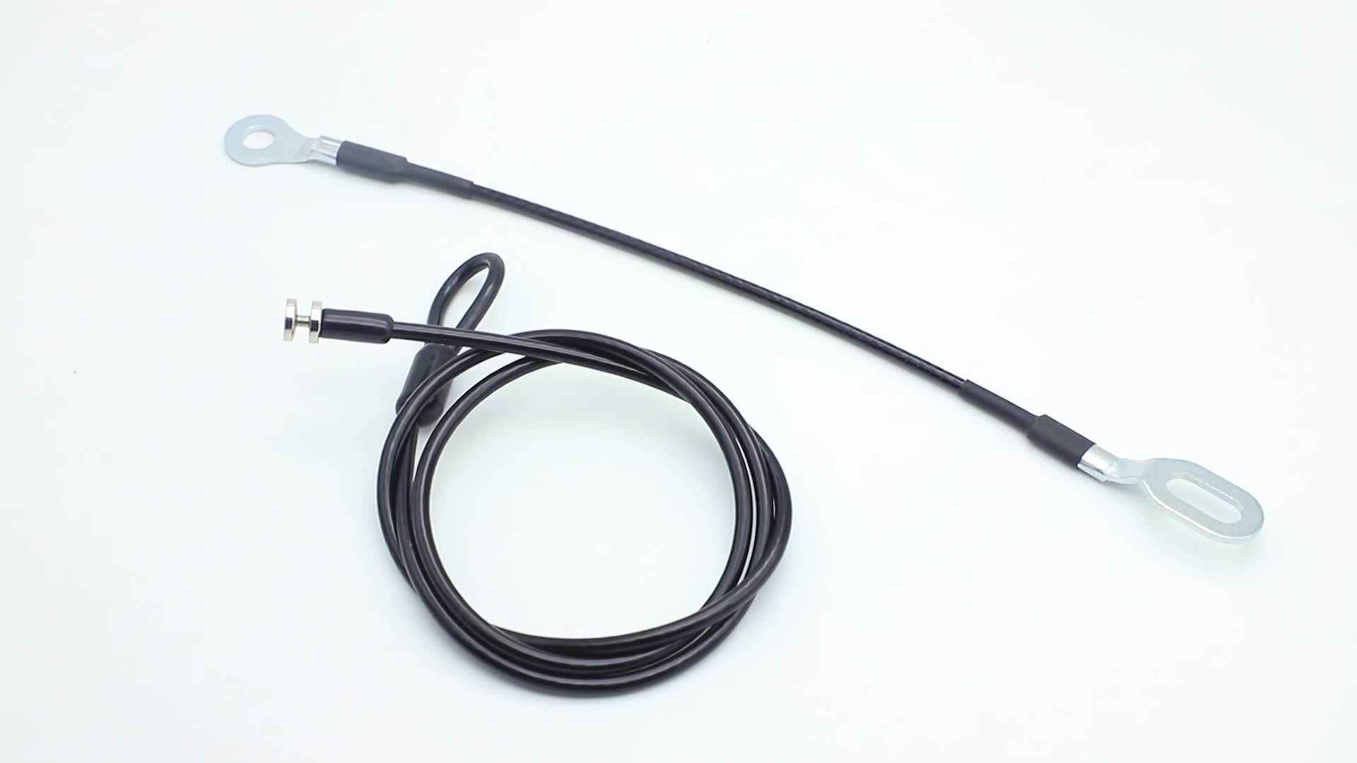 Black Pu Coated Steel Cable Hanging Slings Safety Vinyl Coating Steel ...