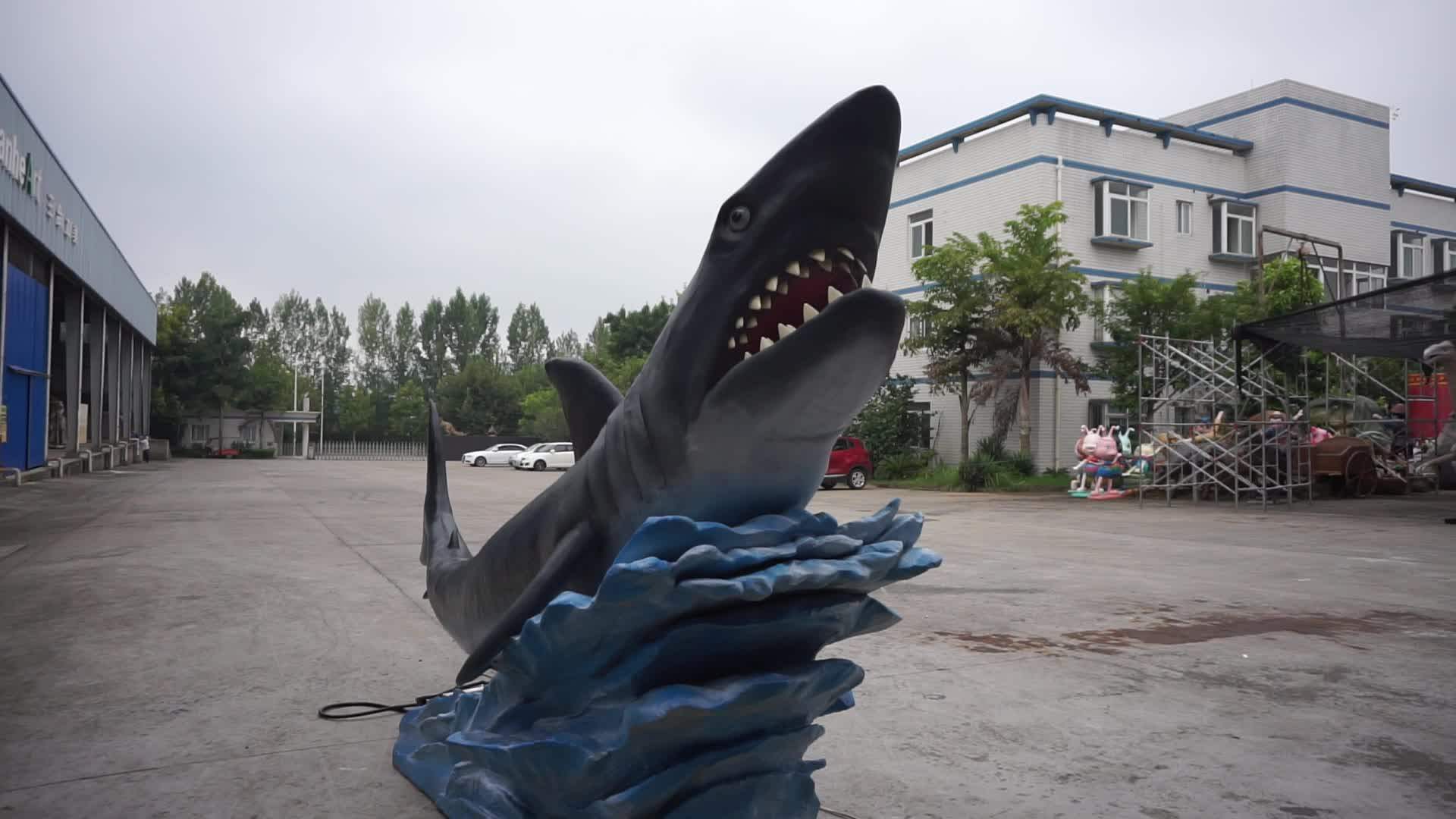 Life Size Animated Animal Animatronic 3d Shark Head Megalodon Model In ...