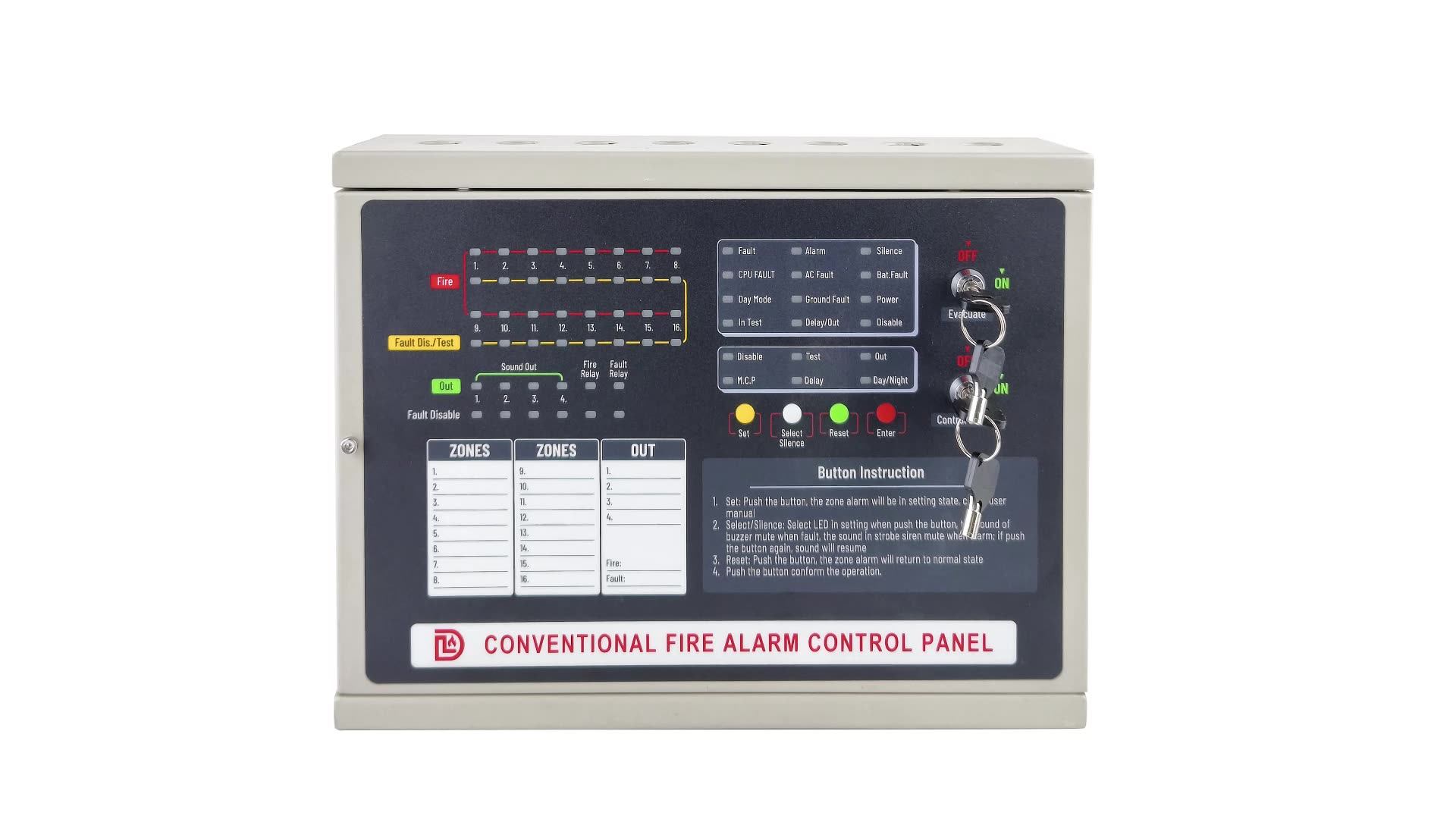 8/16/32 Zones Conventional Fire Alarm System Manufacturer Fire Alarm ...