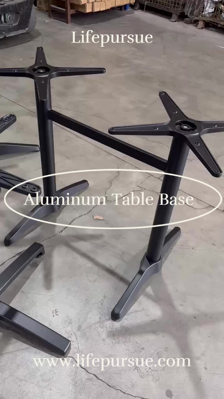Lifepursue Aluminum Folding X Table Base For Outdoor Dining Bar ...