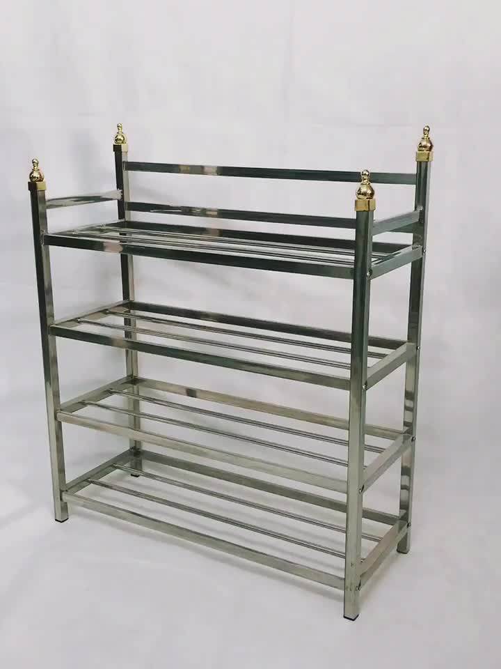 Factory Direct Stainless Steel Four-layer Assembled Steel Shoe Racks ...