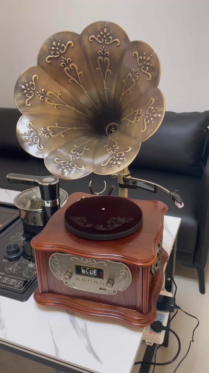 Record Player Retro Turntable All In One Vintage Phonograph Nostalgic ...