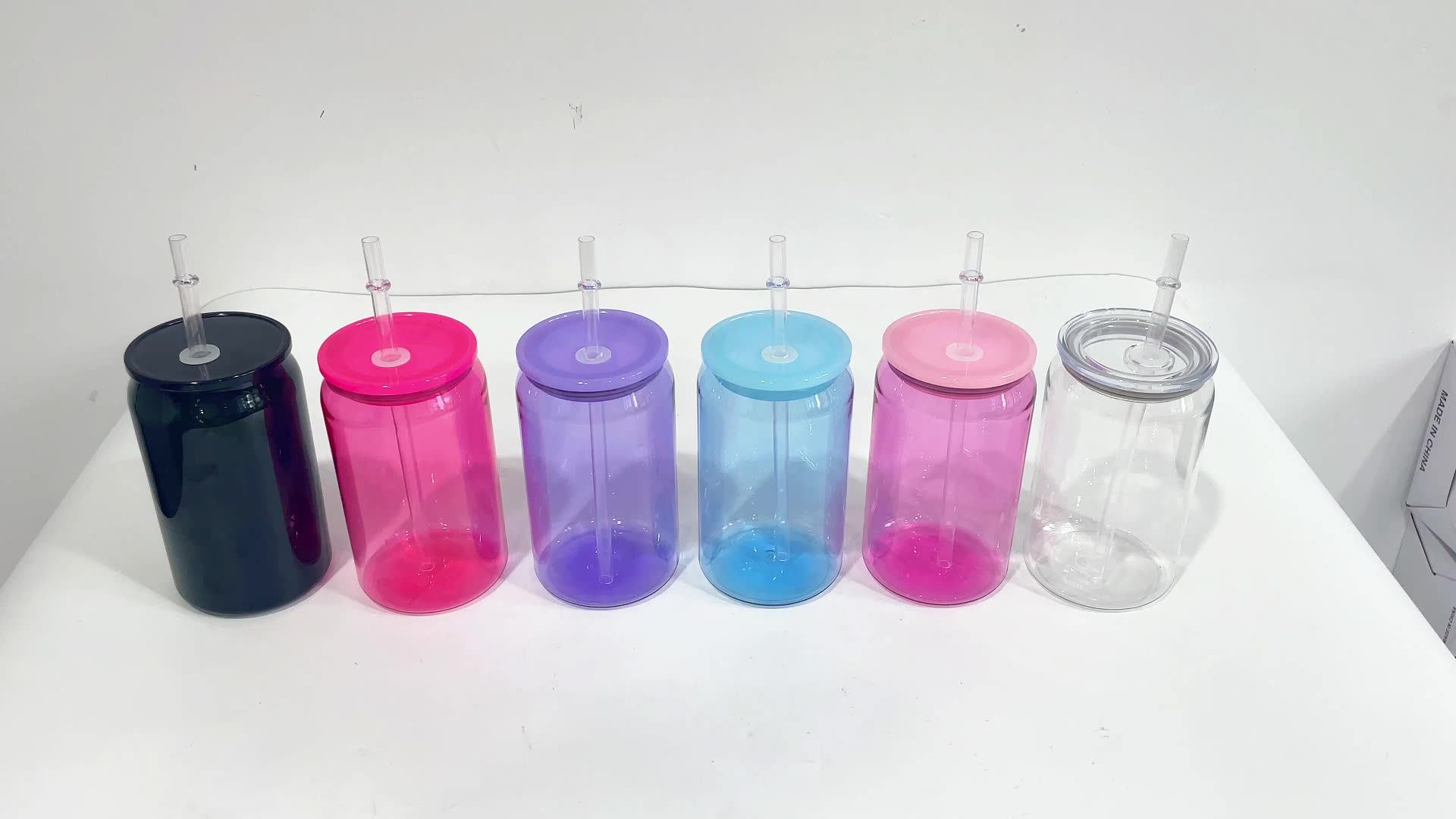 Usa Warehouse Unbreakable Clear Transparent Colored Jelly 16oz 20oz ...