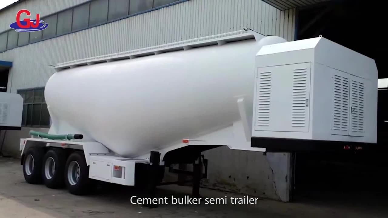 30cbm V Type Fly Ash Dry Powder Silo Tanker Bulk Cement Lime Tank Truck Trailer 60cbm Cement ...