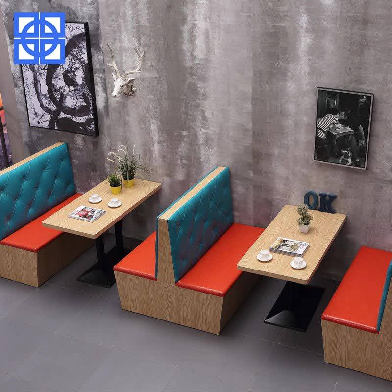 Customized Fast Food Modern Restaurant Furniture Retro Booths,Pu And ...