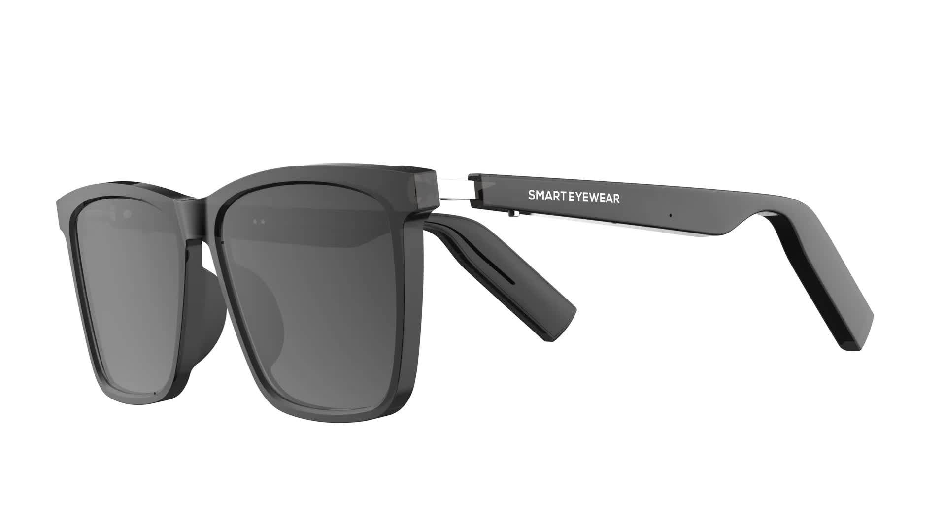 Smart Eyewear Bluetooth 5.0 Open Audio Oversized Square Polarized Uv400 ...