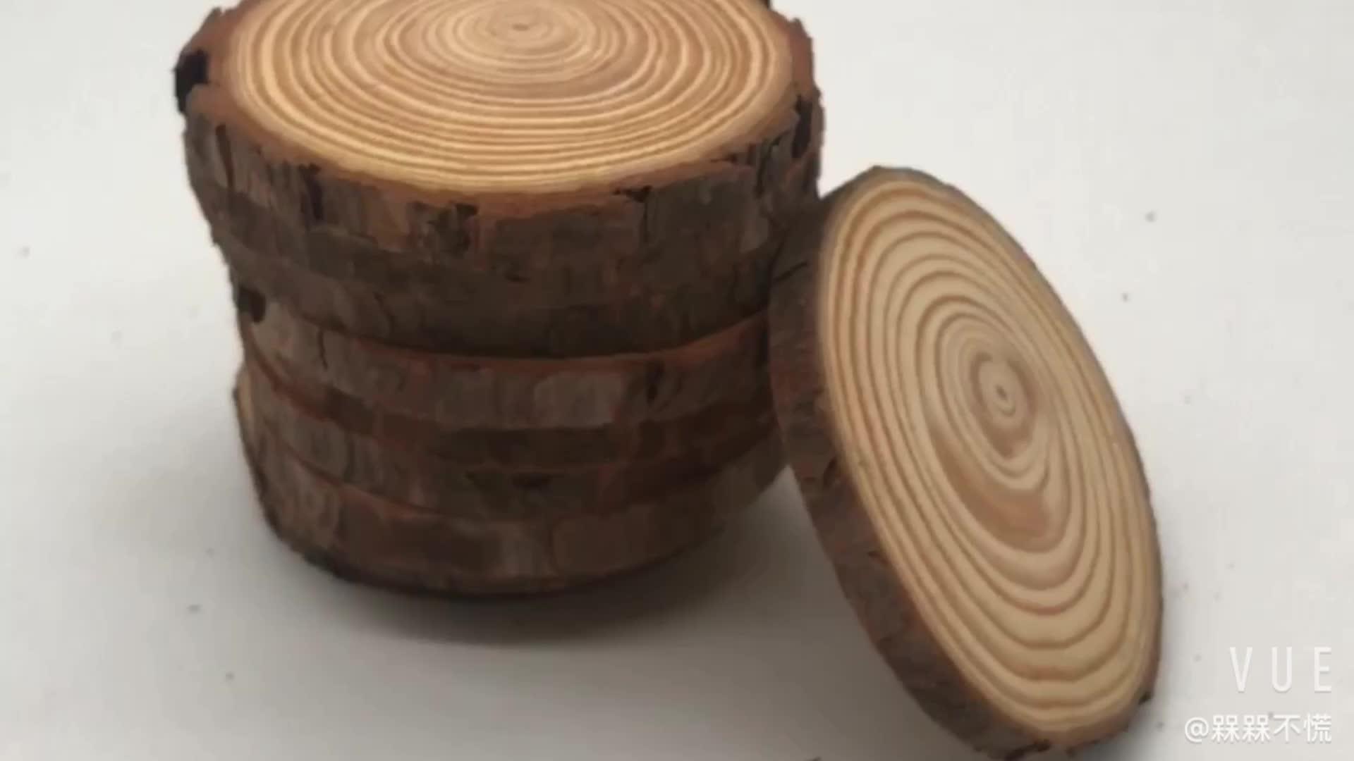 8~10cm Wooden Tree Circle Slice With Bark - Buy Natural Wooden Cicles ...