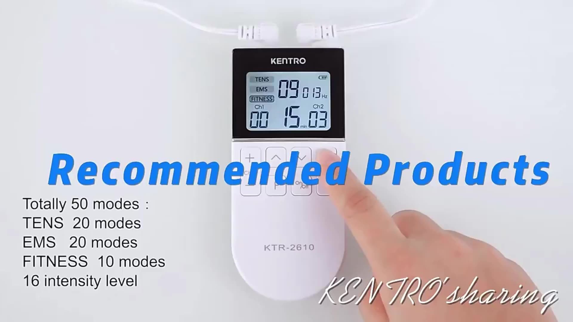Tens&ems 50 Modes 16 Intensity Level Physical Therapy Electrical ...