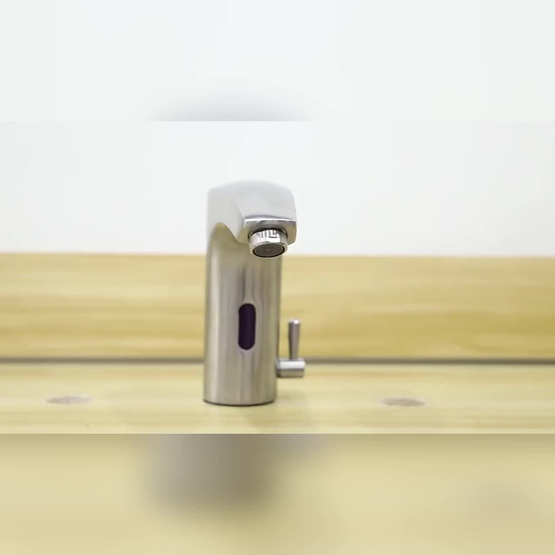 8024 Brass Infrared Touchless Smart Sensor Bathroom Faucet ...