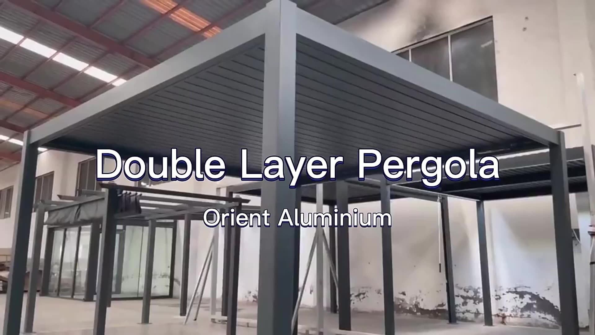 Orient Waterproof Louver Roof System Kits Outdoor Gazebo Garden ...