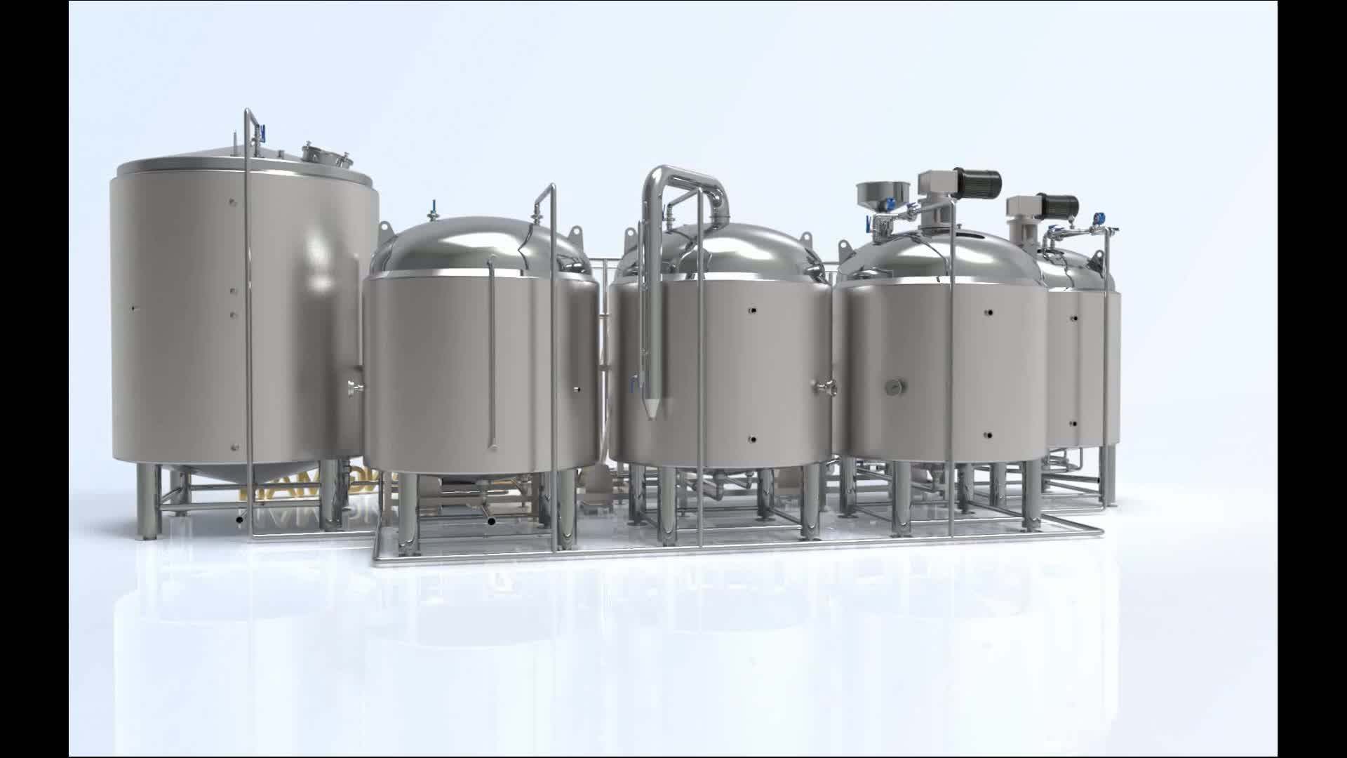 [jiangman]-24hl 5-vessel Steam Brewhouse For Craft Distillery-whiskey ...