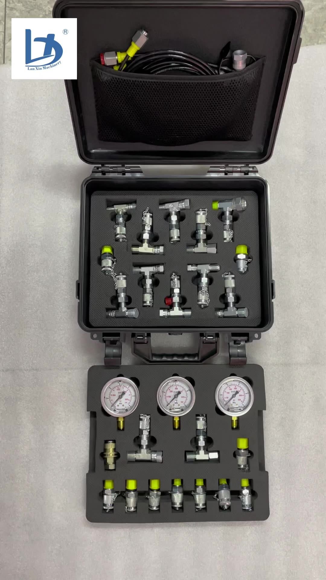 Universal Hydraulic Pressure Test Gauge 5 Gauges Pressure Connector ...